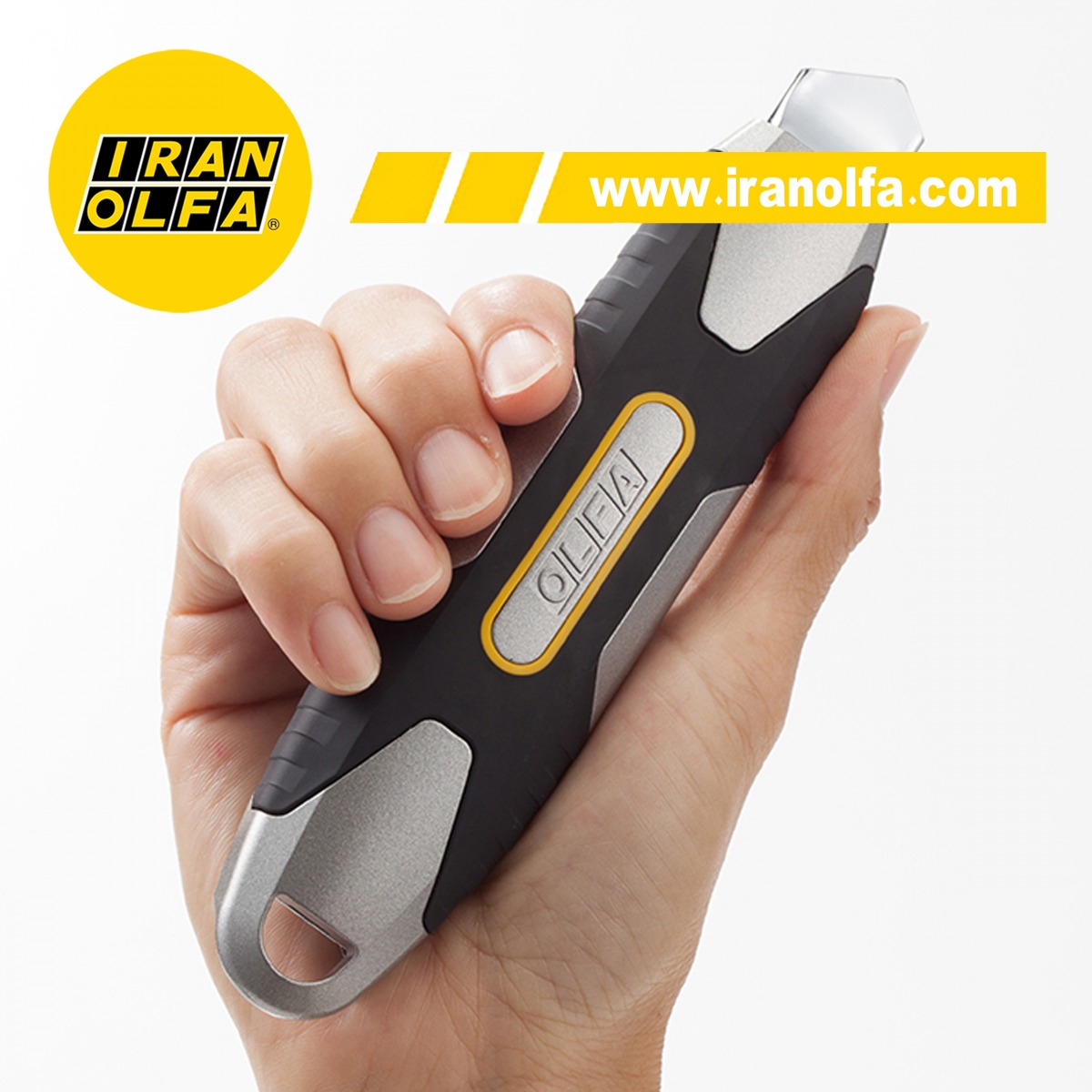 کاتر بزرگ با قفل پیچی و بدنه آلومینیومی اُلفا (OLFA) ژاپن - مدل MXP-L